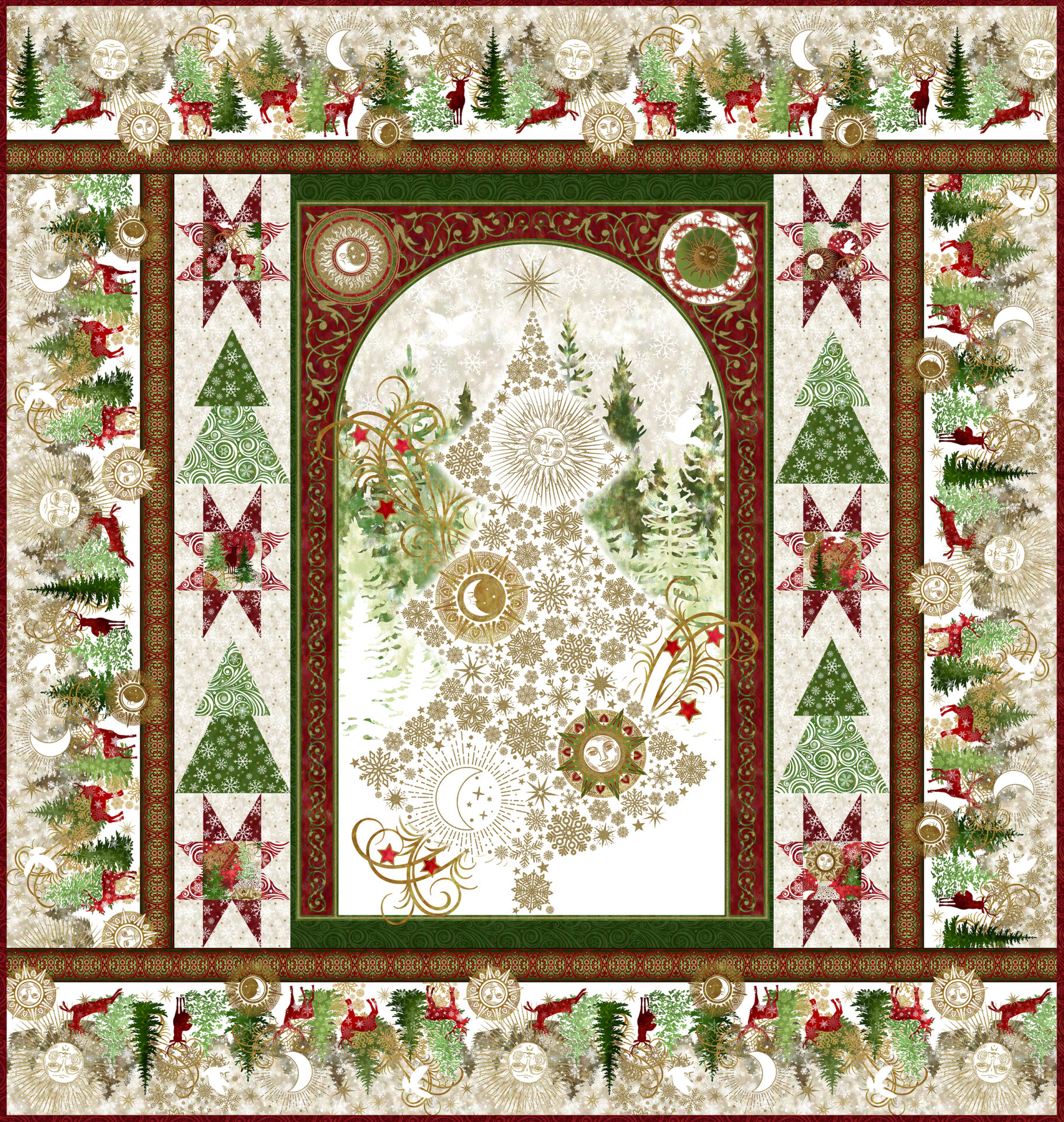 Winter Solstice II Panel Quilt 10 | Behrens Group